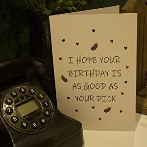 OJsensai Naughty Birthday Card for Husband, Funny Birthday Card for Boyfriend, Hilarious Card for Him, Humorous Card from Wife Girlfriend