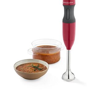 KitchenAid KHB1231 2-Speed Hand Blender, Empire Red - KHB1231ER (Renewed)