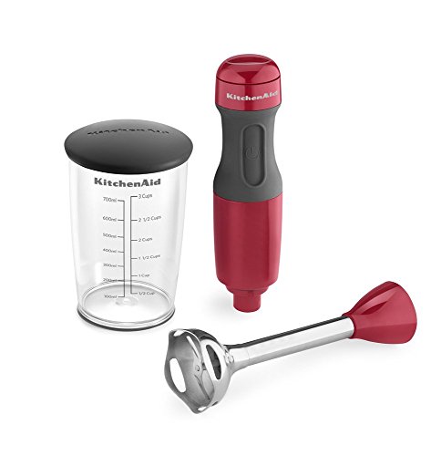 KitchenAid KHB1231 2-Speed Hand Blender, Empire Red - KHB1231ER (Renewed)