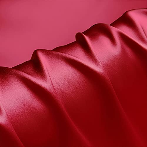 Orfemui Scarlet 100% Pure Silk Fabric 16mm by The Pre-Cut 1 Yard 45" Width Wedding Dressmaking Sewing DIY