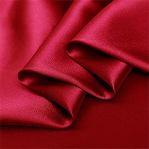 Orfemui Scarlet 100% Pure Silk Fabric 16mm by The Pre-Cut 1 Yard 45" Width Wedding Dressmaking Sewing DIY