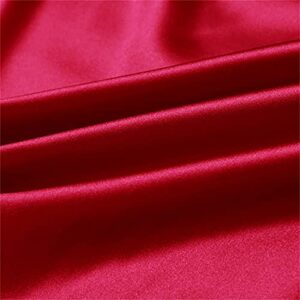 Orfemui Scarlet 100% Pure Silk Fabric 16mm by The Pre-Cut 1 Yard 45" Width Wedding Dressmaking Sewing DIY