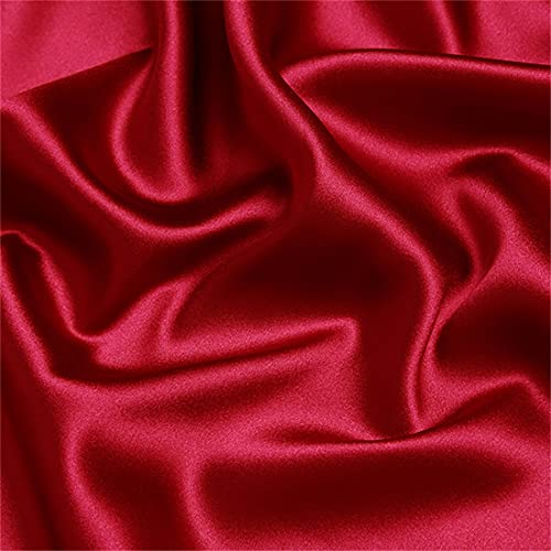 Orfemui Scarlet 100% Pure Silk Fabric 16mm by The Pre-Cut 1 Yard 45" Width Wedding Dressmaking Sewing DIY