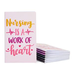 Juvale 8 Pack A5 Nurse Notebook Set, Nurse Appreciation Gifts for Graduation, Retirement, Medical Students (5 x 8 In)