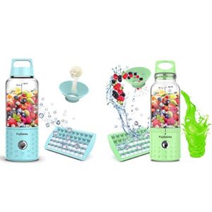 portable blender, popbabies personal blender, smoothie blender. rechargeable usb blender corolina blue&apple green