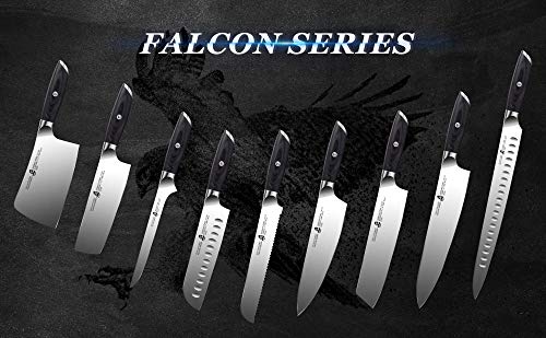 TUO Vegetable Meat Cleaver knife - Cleaver Knife 6.5 inch Chopping Chopper Butcher Knife Chinese Cleaver - German HC Steel with Pakkawood Handle - FALCON SERIES with Gift Box