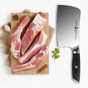 TUO Vegetable Meat Cleaver knife - Cleaver Knife 6.5 inch Chopping Chopper Butcher Knife Chinese Cleaver - German HC Steel with Pakkawood Handle - FALCON SERIES with Gift Box