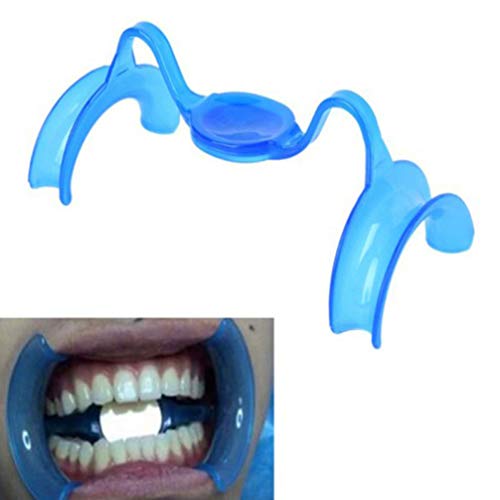 EXCEART 20pcs C Shape Cheek Retractor Autoclavable Dental Mouth Opener for Mouthguard Speak Out Challenge (Blue)