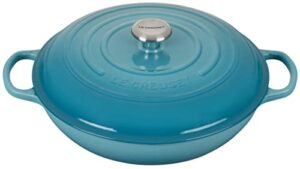 le creuset enameled cast iron signature braiser, 5 qt. , caribbean