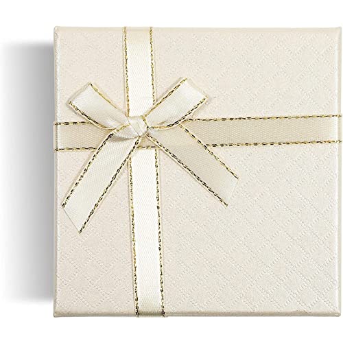 Bright Creations Jewelry Gift Box Set with Lids, Ribbon Bows (4 Colors, 3.5 x 1 in, 12 Pack)