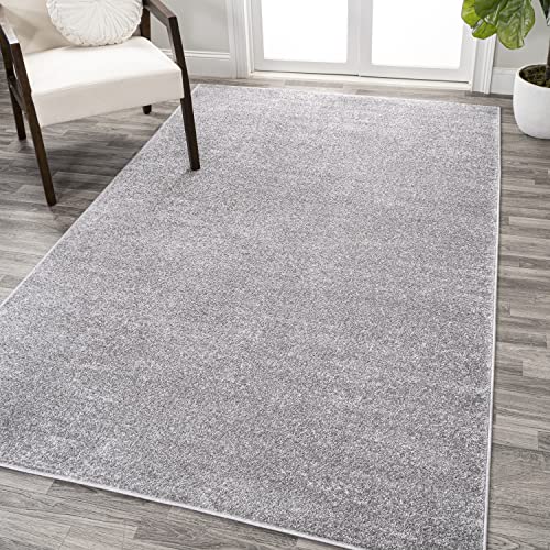 JONATHAN Y SEU100A-3 Haze Solid Low-Pile Indoor Area-Rug Casual Contemporary Solid Traditional Easy-Cleaning Bedroom Kitchen Living Room Non Shedding, 3 ft x 5 ft, Grey