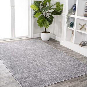 JONATHAN Y SEU100A-3 Haze Solid Low-Pile Indoor Area-Rug Casual Contemporary Solid Traditional Easy-Cleaning Bedroom Kitchen Living Room Non Shedding, 3 ft x 5 ft, Grey