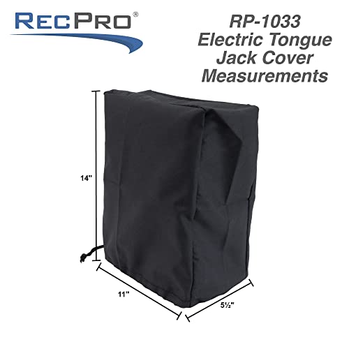 RecPro RV Electric Tongue Jack Cover | Universal Protective Cover for Electric Jacks