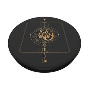 Scorpio Zodiac Sign Symbol Cosmic Cool Astrology Lover Gifts PopSockets PopGrip: Swappable Grip for Phones & Tablets