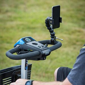 ModularHose Assistive Technology Phone Holder with Compact"Mini" Clamp, Mounts to Round Tubes up to 1.5" Diameter, 24 Inch Arm