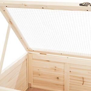 TRIXIE Natura X-Small Indoor Rabbit Hutch, Pet House for Rabbits and Guinea Pigs, Bunny Cage on Wheels, Pull Out Tray