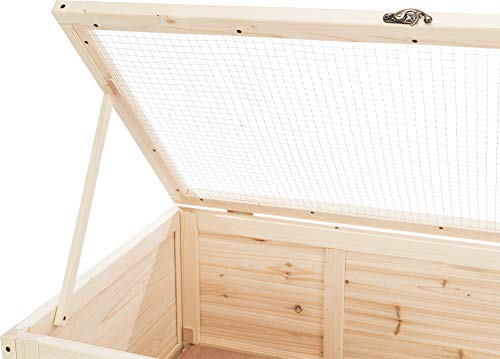 TRIXIE Natura X-Small Indoor Rabbit Hutch, Pet House for Rabbits and Guinea Pigs, Bunny Cage on Wheels, Pull Out Tray