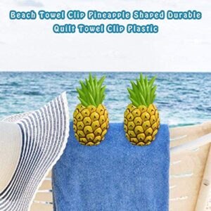 C&H Solutions Pineapple Clip, 1-Pack, 2 Count Beach Towel Clips Jumbo Size for Beach Chair, Cruise Beach Patio, Pool Accessories, Household Close Snacks Clip, Baby Stroller