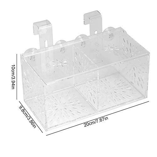 Fish Separation Breeder Box, Acrylic Fish Tank Breeding Isolation Box Aquarium Hatchery Incubator Holder(B-20x10x10cm)