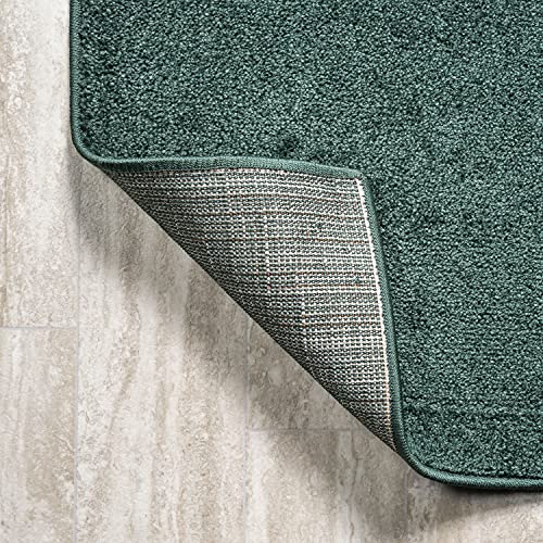 JONATHAN Y SEU100L-8 Haze Solid Low-Pile Indoor Area-Rug Casual Contemporary Solid Traditional Easy-Cleaning Bedroom Kitchen Living Room Non Shedding, 8 ft x 10 ft, Emerald