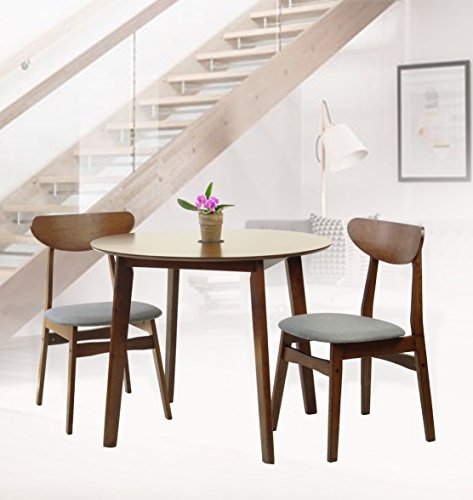 Dining Room Round Table Modern Solid Wood White Color