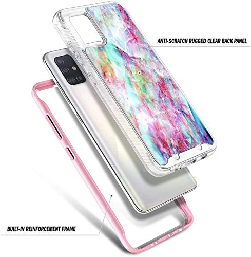 E-Began Case for Samsung Galaxy A51 5G with [Built-in Screen Protector], (Not Fit A51 4G/5G UW Verizon), Full-Body Protective Shockproof Bumper Cover, Impact Resist Case -Marble Design Fantasy