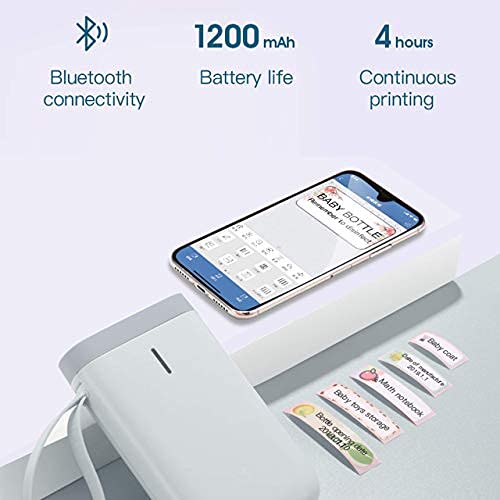 Label Maker with 6 Rolls Tape NiiMbot D11 Portable Wireless Connection Label Printer, NIIMBOT Mini Label Maker Machine