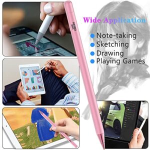 iPad Stylus, iPhone Stylus, Rechargeable Stylus Pen,1.4mm Fine Tip for Drawing and Writing, Compatible iPad Pro/iPhone and iPad/iPad Mini/iPad Air(Pink)