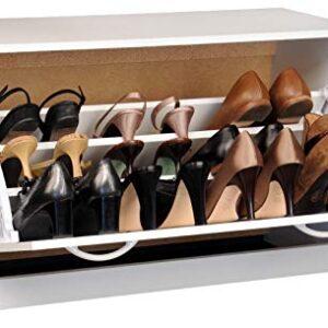 Single Shoe Cabinet - White