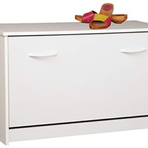 Single Shoe Cabinet - White