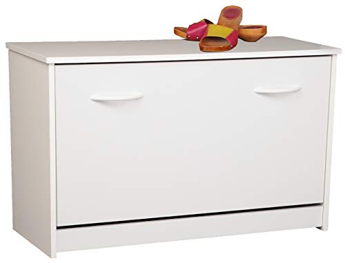 Single Shoe Cabinet - White