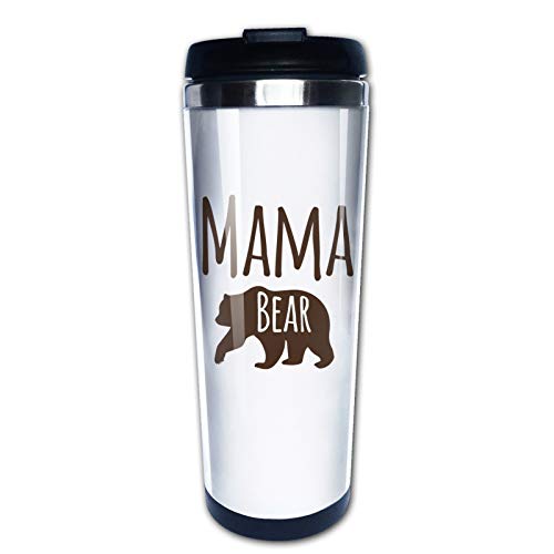 Mama Bear Travel Cup, Coffee Mug for Mom, Stainless Steel Tumbler With Lids, Vacuum Insulated Water Bottle 15 oz