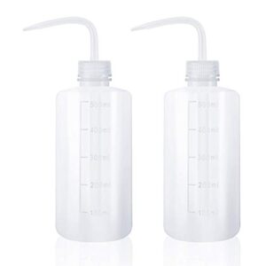 oubest squeeze washing bottle succulent watering bottle 500ml water squirt irrigation bottle squeeze sprinkling can plastic wash plant bottle 2pc