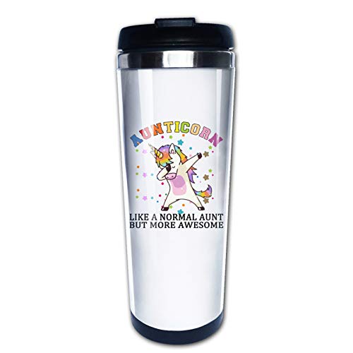 Funny Unicorn Mug For Aunt Birthday Christmas Holiday , Aunticorn Travel Mug Tumbler With Lids Coffee Cup Vacuum Insulated Stainless Steel Water Bottle 15 oz