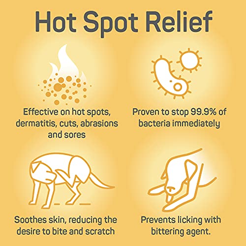 Absorbine Silver Honey Hot Spot & Wound Care Spray Gel, Manuka Honey & MicroSilver BG, Medicated Skin Care & Itch Relief for Dogs, Cats, Small Animals, 8oz Bottle