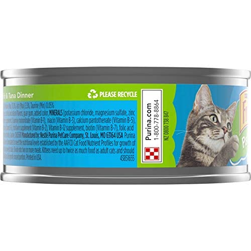 Purina Friskies Pate Wet Cat Food, Ocean Whitefish Tuna, 5.5 OZ Cans (12-Count)