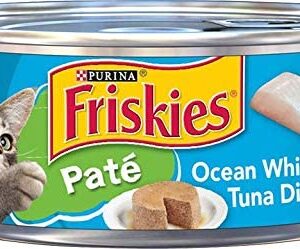 Purina Friskies Pate Wet Cat Food, Ocean Whitefish Tuna, 5.5 OZ Cans (12-Count)