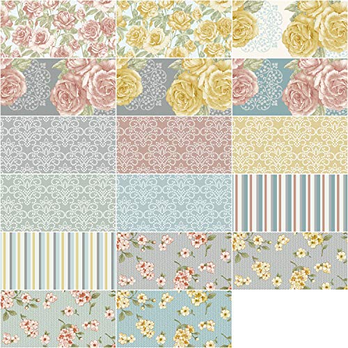 Painted Sky Studio Grandeur Rose 10X10 Pack 42 10-inch Squares Layer Cake Benartex