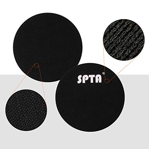 SPTA 6"(150mm) Backing Pad Hook and Loop Backing Plate 5/16"-24 Thread DA Air Random Orbital Sander/Polisher Backing Pad with 6" Interface Cushion Pad for Sanding Finishing Polishing Buffing