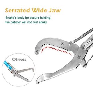 IC ICLOVER Snake Tongs, Upgrade 62 Inch Extra Long Snake Grabber Professional Heavy Duty Reptile Rattle Snake Catcher Wide Jaw Handling Tool with Lock, Non-Slip Grip Handle