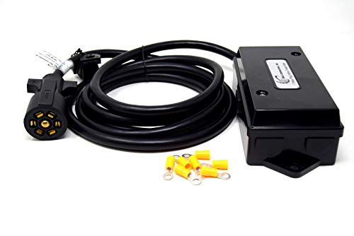 BEST CONNECTIONS 7 Way Plug Inline Trailer Wire Kit (8 Feet) with 7 Gang Junction Box - 14 Ga. 7 Pin Wire - Heavy Duty, Durable, Weatherproof Trailer Cable for RV Trailers and Campers - 8 Ft.