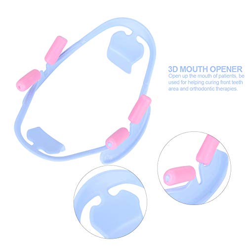 3D Mouth Opener, Dental Cheek Retractor, 2 Sizes 3D Mouth Opener Dental Intraoral Cheek Retractor Oral Teeth Dentist Tools (Blue)