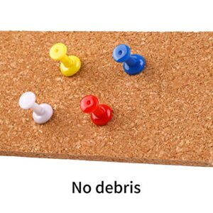 Cooraby 12 Pack Cork Strips 15 x 2 Inch Frameless Self-Adhesive Cork Board with 40 Pieces Cork Board Pins for Classroom Office