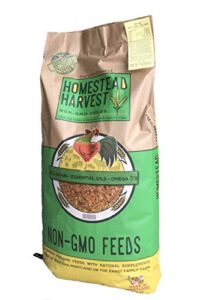 homestead harvest non-gmo whole grain layer blend 16% for laying hens or ducks 25lb