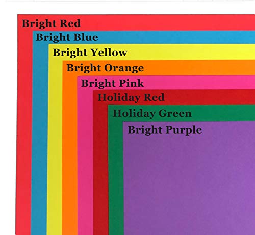 65lb Cover Cardstock Paper - 8.5 x 11 inch - 25 Sheets (Holiday Red)