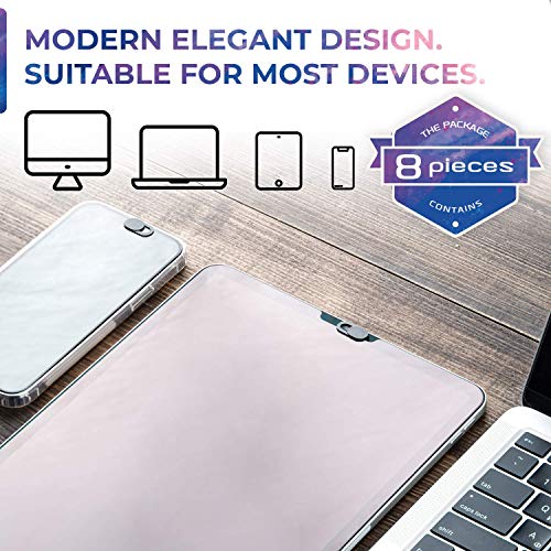 LoveAndCables Webcam Covers Laptop Camera Cover Slide. Privacy Protector for Laptop, Tablet, iPаd, MаcBook, iPhоnе 8/7/6 Plus, iMас, Smartphone, Protection from Dust and Dirt. [8 pcs], Black (123)