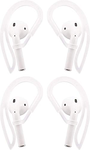 Zotech 2 Pair Ear Hooks for Airpods 1, 2 and Airpods Pro 1st & 2nd Gen (Clear)