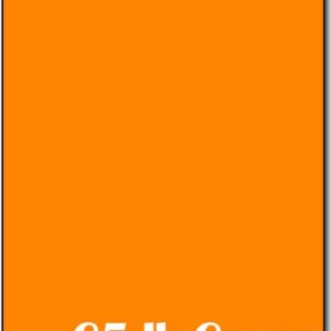 65lb Cover Cardstock Paper - 8.5 x 11 inch - 25 Sheets (Bright Orange)