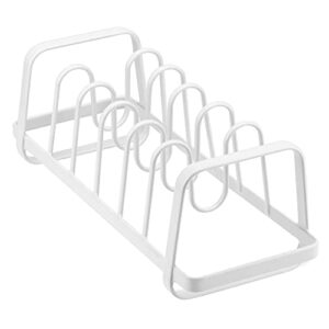 SANNO Pot Pan Lid Holders, Rack Organizer Pot lid Organizer Rack for Cabinet, Bakeware Rack,Kitchen Cookware Pantry Cabinet Storage Rack (pack of 2)