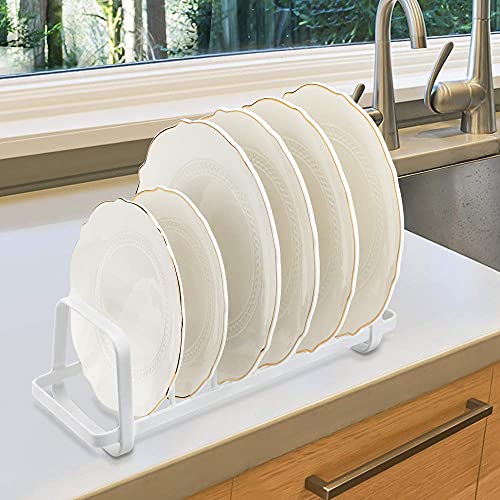 SANNO Pot Pan Lid Holders, Rack Organizer Pot lid Organizer Rack for Cabinet, Bakeware Rack,Kitchen Cookware Pantry Cabinet Storage Rack (pack of 2)